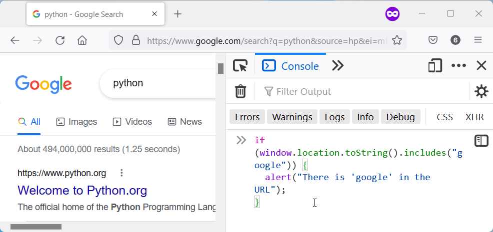 Check If Url Contains A String With Javascript Delft Stack